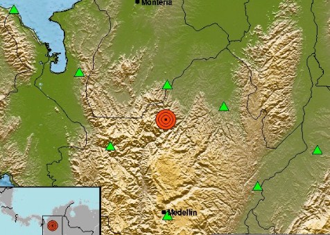Tembló en Colombia