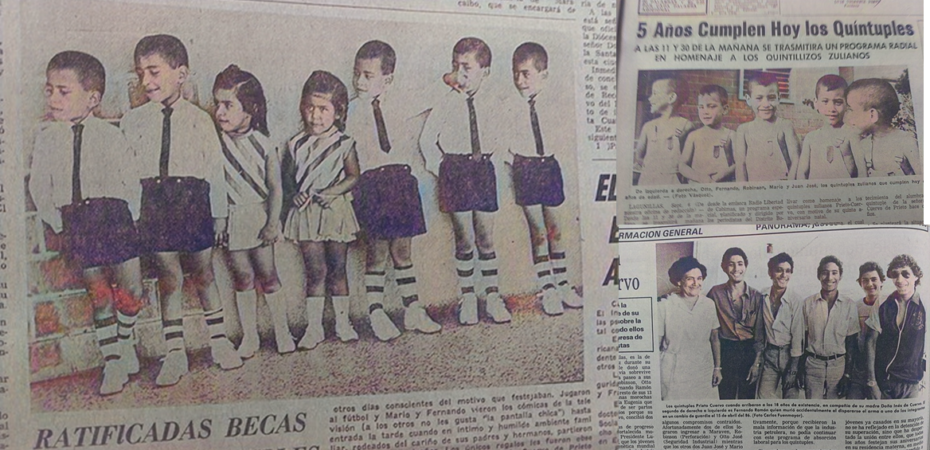 Esto publicó Panorama de Los Quíntuples cuando cumplieron 5 y 25 años
